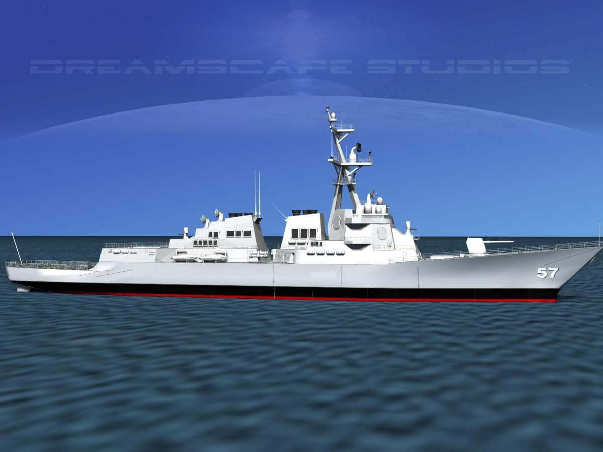 Burke Class Destroyer DDG 57 USS Mitscher - 3D Model by Dreamscape Studios