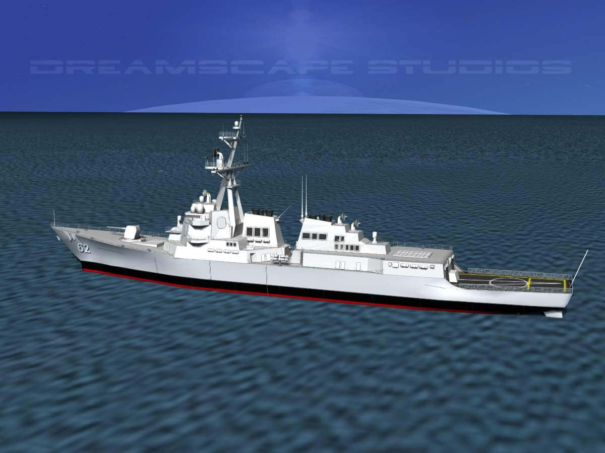 Burke Class Destroyer DDG 62 USS Fitzgerald - 3D Model by Dreamscape ...