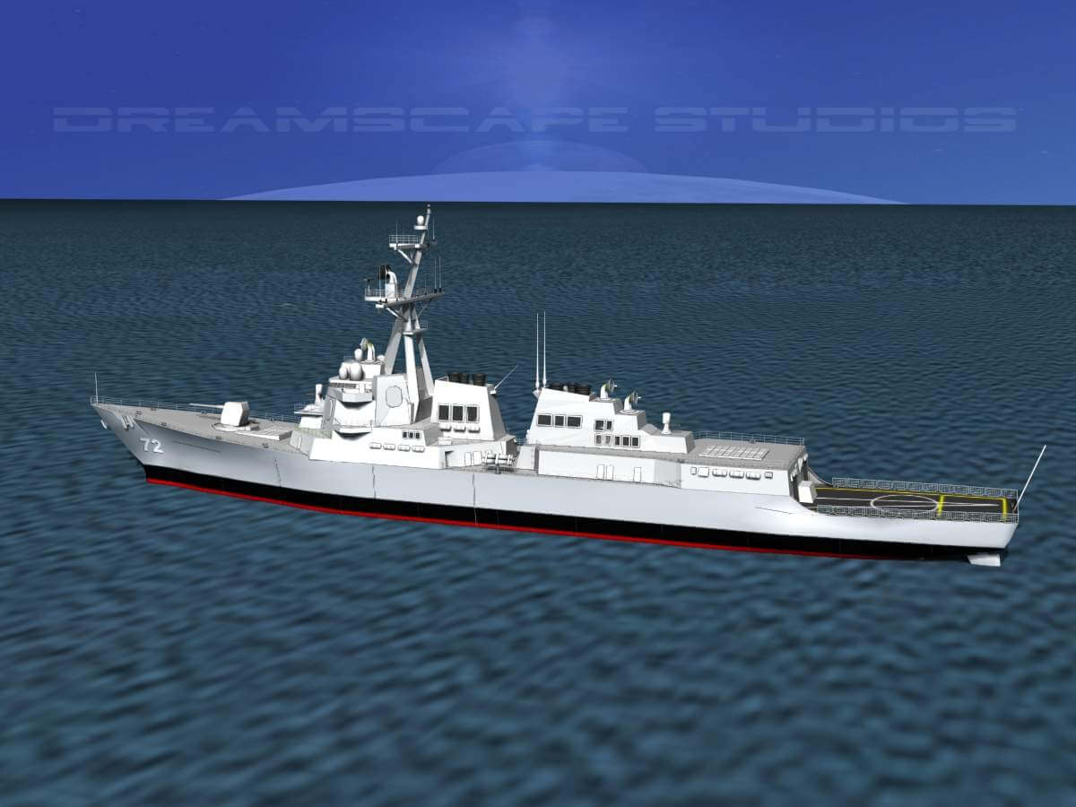 Burke Class Destroyer DDG 72 USS Mahan - 3D Model by Dreamscape Studios