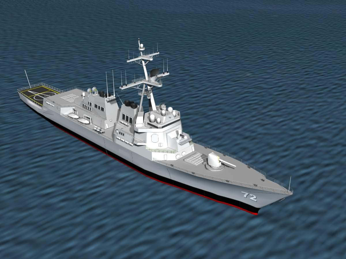 Burke Class Destroyer DDG 72 USS Mahan - 3D Model by Dreamscape Studios