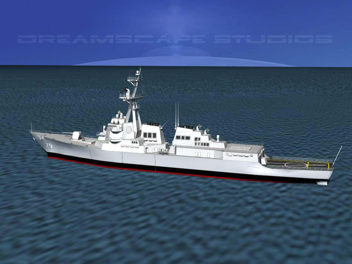 Burke Class Destroyer DDG 79 USS Oscar Austin - 3D Model by Dreamscape ...