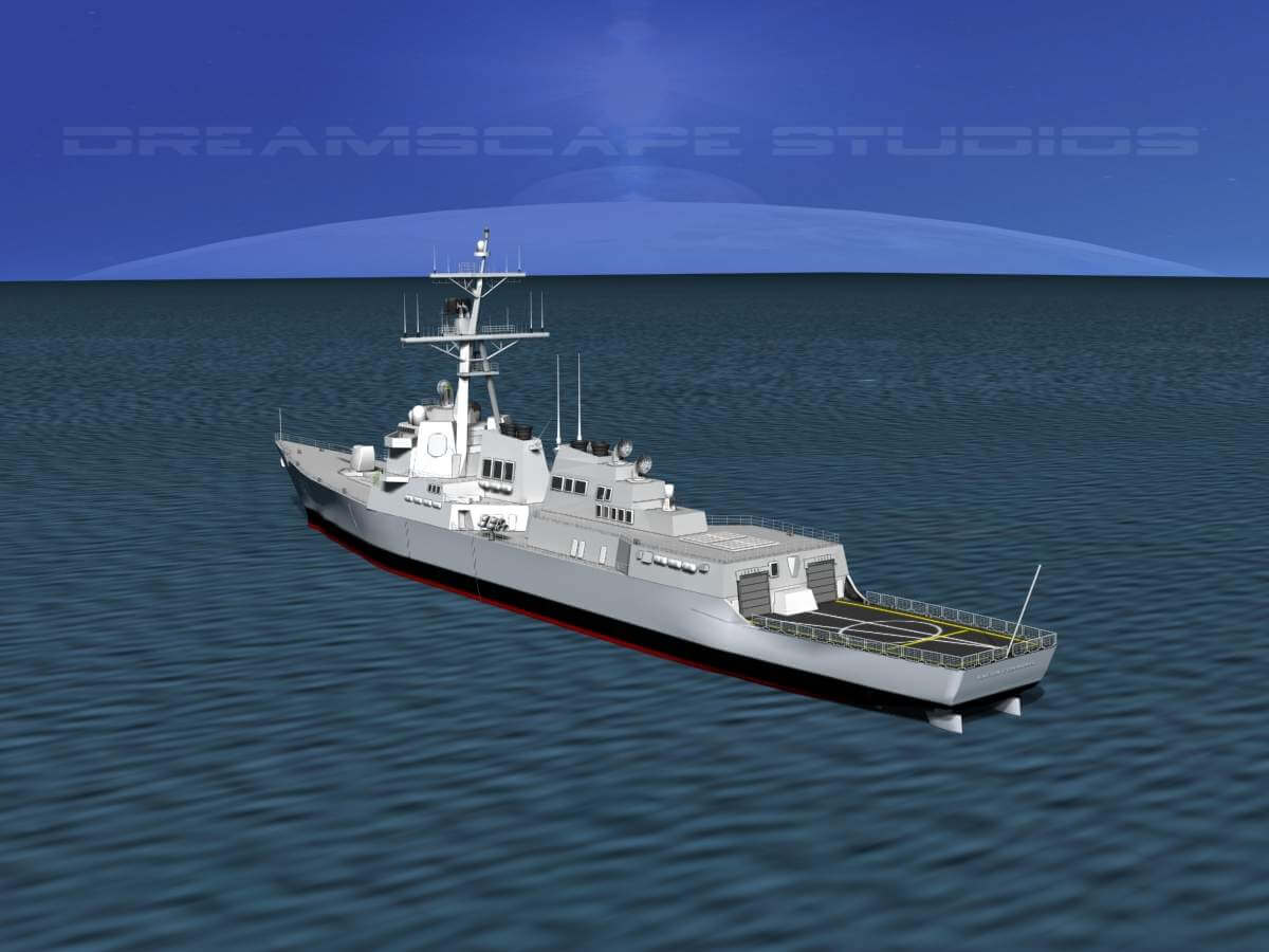 Burke Class Destroyer DDG 81 USS Winston S Churchill - 3D Model by ...