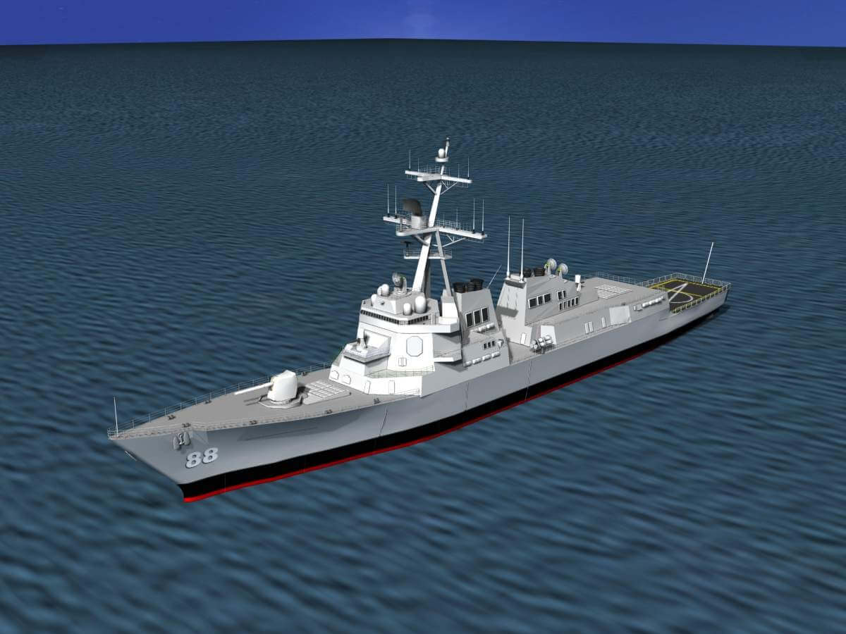 Burke Class Destroyer DDG 88 USS Preble - 3D Model by Dreamscape Studios