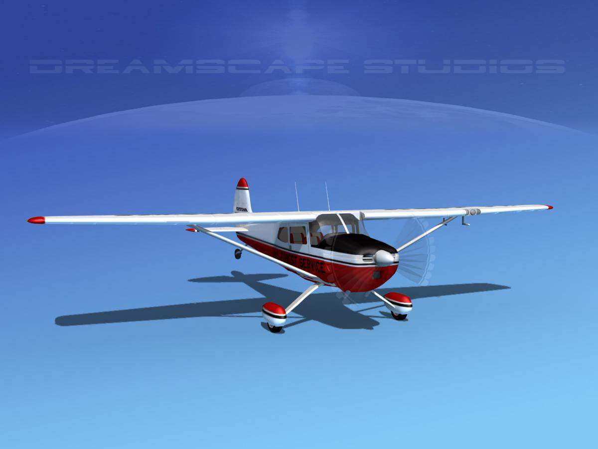 Cessna 170 1956 Forest Service - 3D Model by Dreamscape Studios