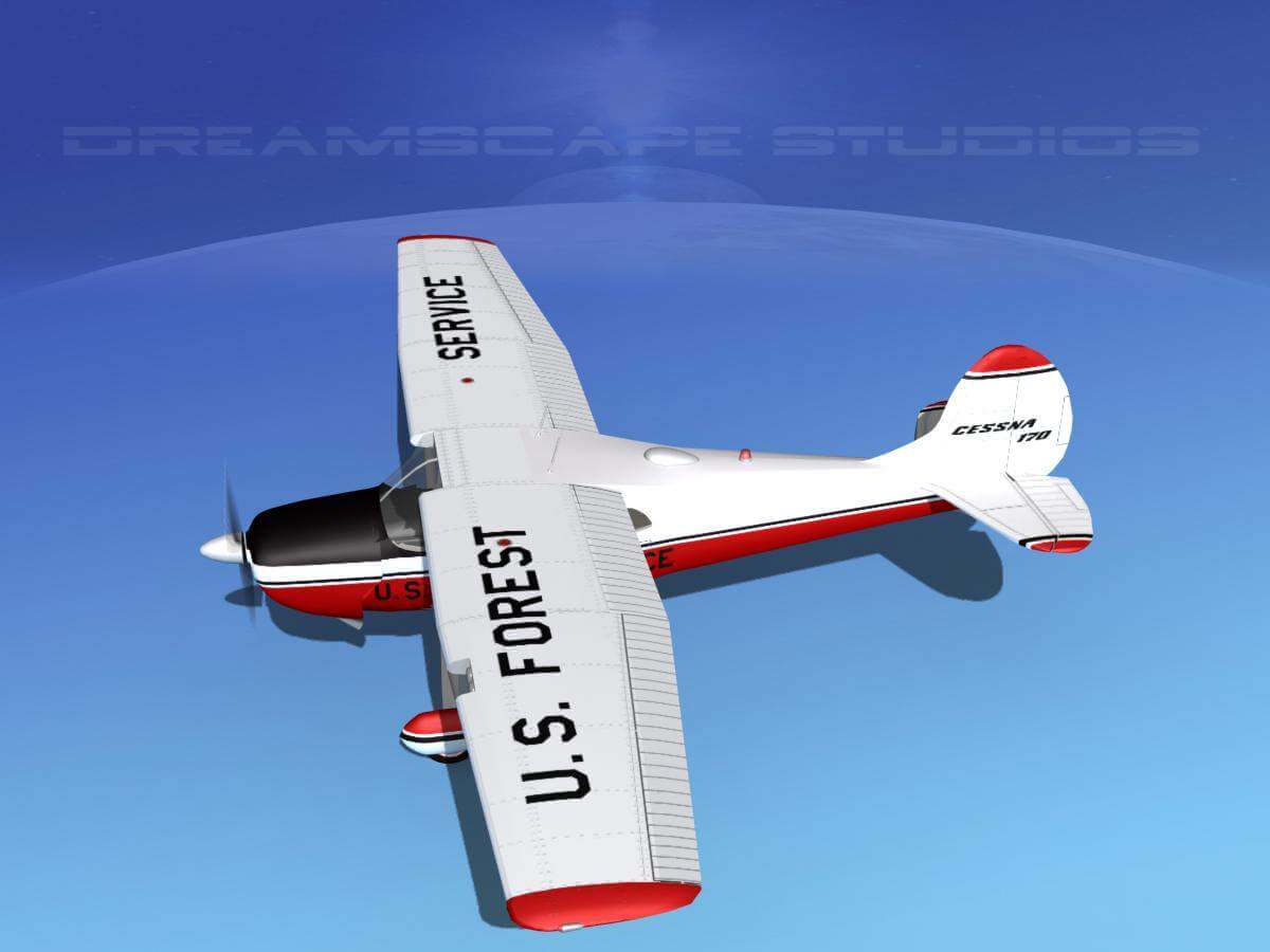 Cessna 170 1956 Forest Service - 3D Model by Dreamscape Studios