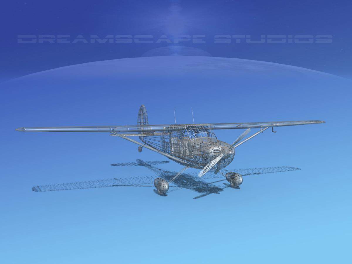 Cessna 170 1956 Forest Service - 3D Model by Dreamscape Studios