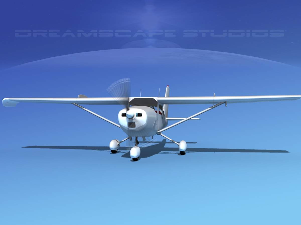 Cessna 172 Skyhawk 1976 STOL V00 - 3D Model by Dreamscape Studios