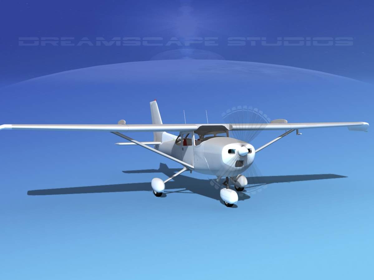 Cessna 172 Skyhawk 1976 STOL V00 - 3D Model by Dreamscape Studios