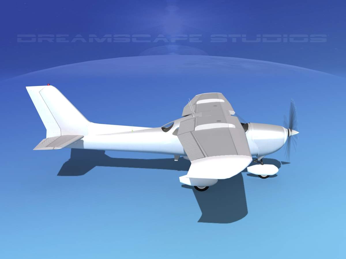 Cessna 172 Skyhawk 1976 STOL V00 - 3D Model by Dreamscape Studios