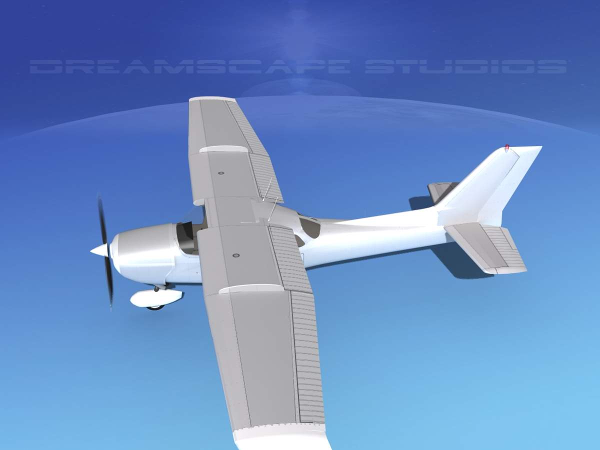 Cessna 172 Skyhawk 1976 STOL V00 - 3D Model by Dreamscape Studios