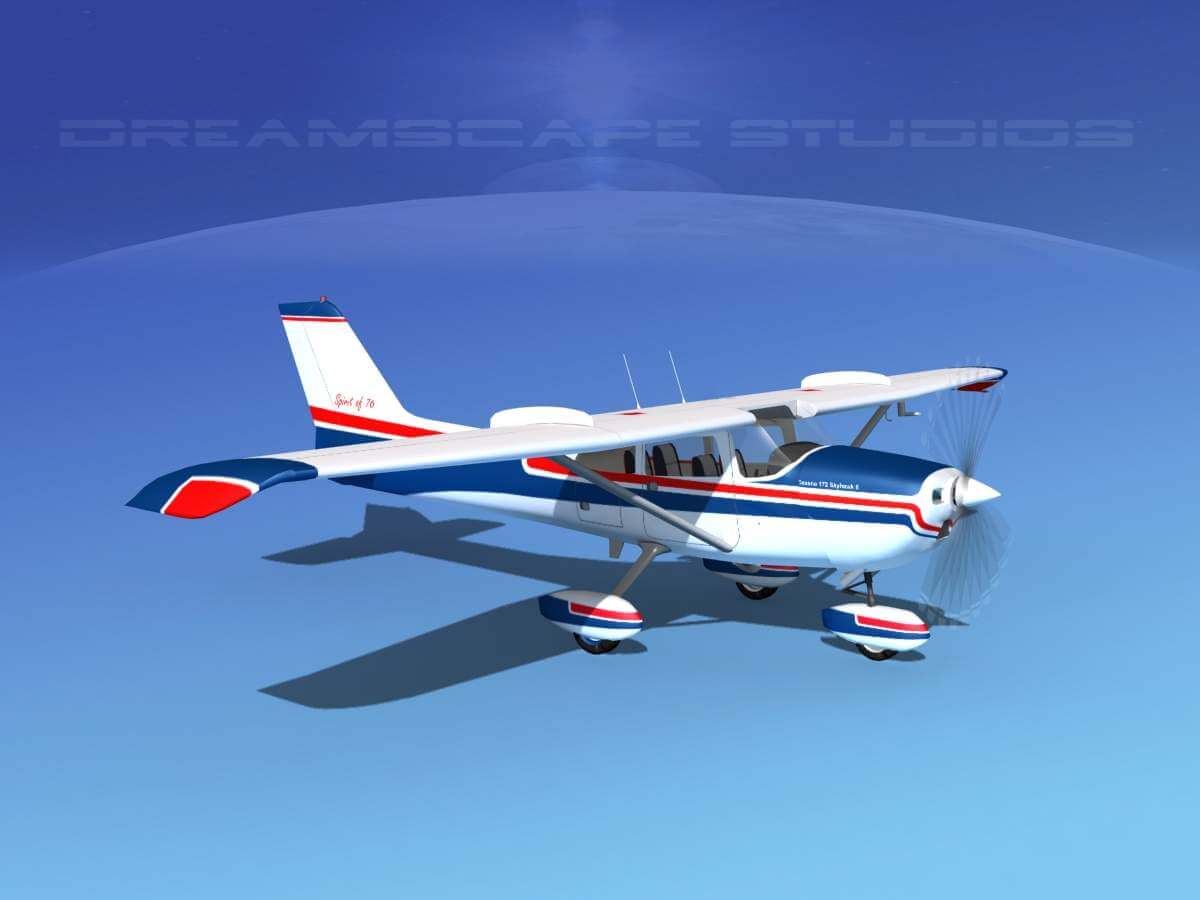 Cessna 172 Skyhawk 1976 STOL V01 - 3D Model by Dreamscape Studios