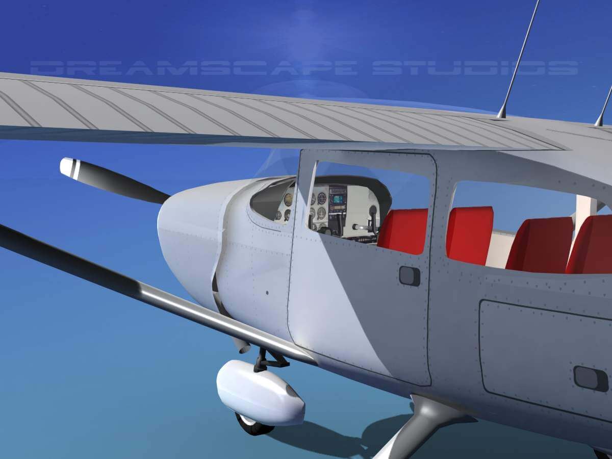 Cessna 172 Skyhawk 1976 STOL V01 - 3D Model by Dreamscape Studios