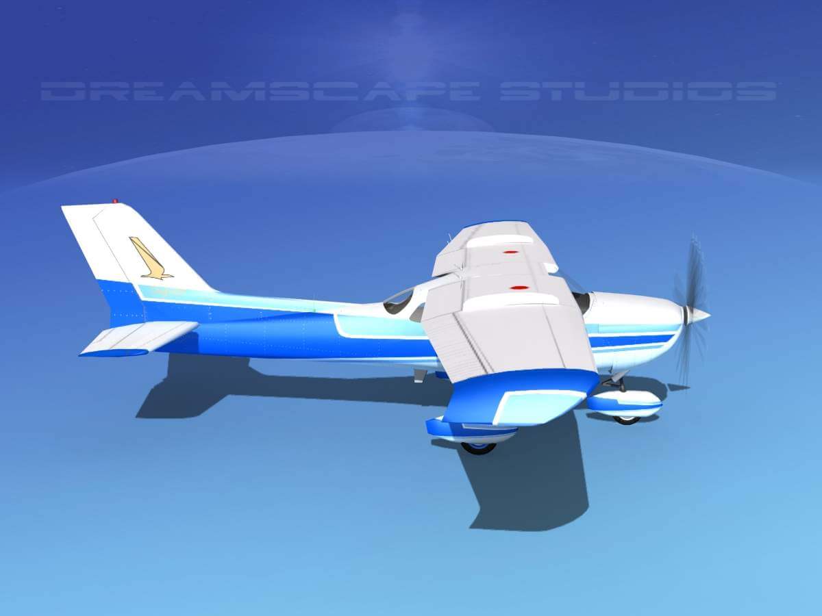 Cessna 172 Skyhawk 1976 STOL V02 - 3D Model by Dreamscape Studios