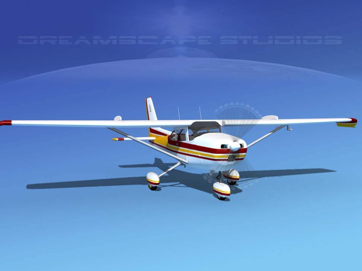 Cessna 172 Skyhawk 1976 STOL V03 - 3D Model by Dreamscape Studios