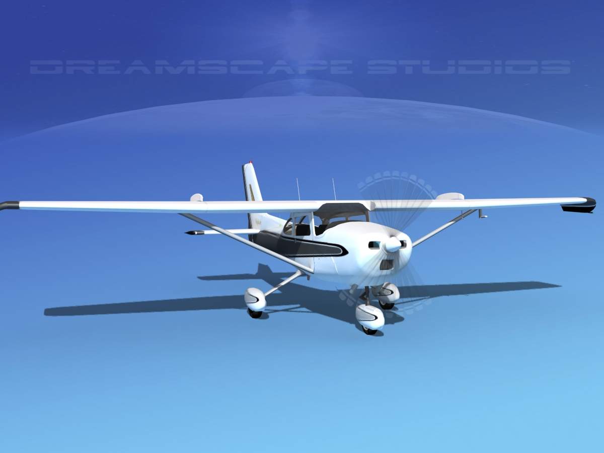Cessna 172 Skyhawk 1976 STOL V04 - 3D Model by Dreamscape Studios