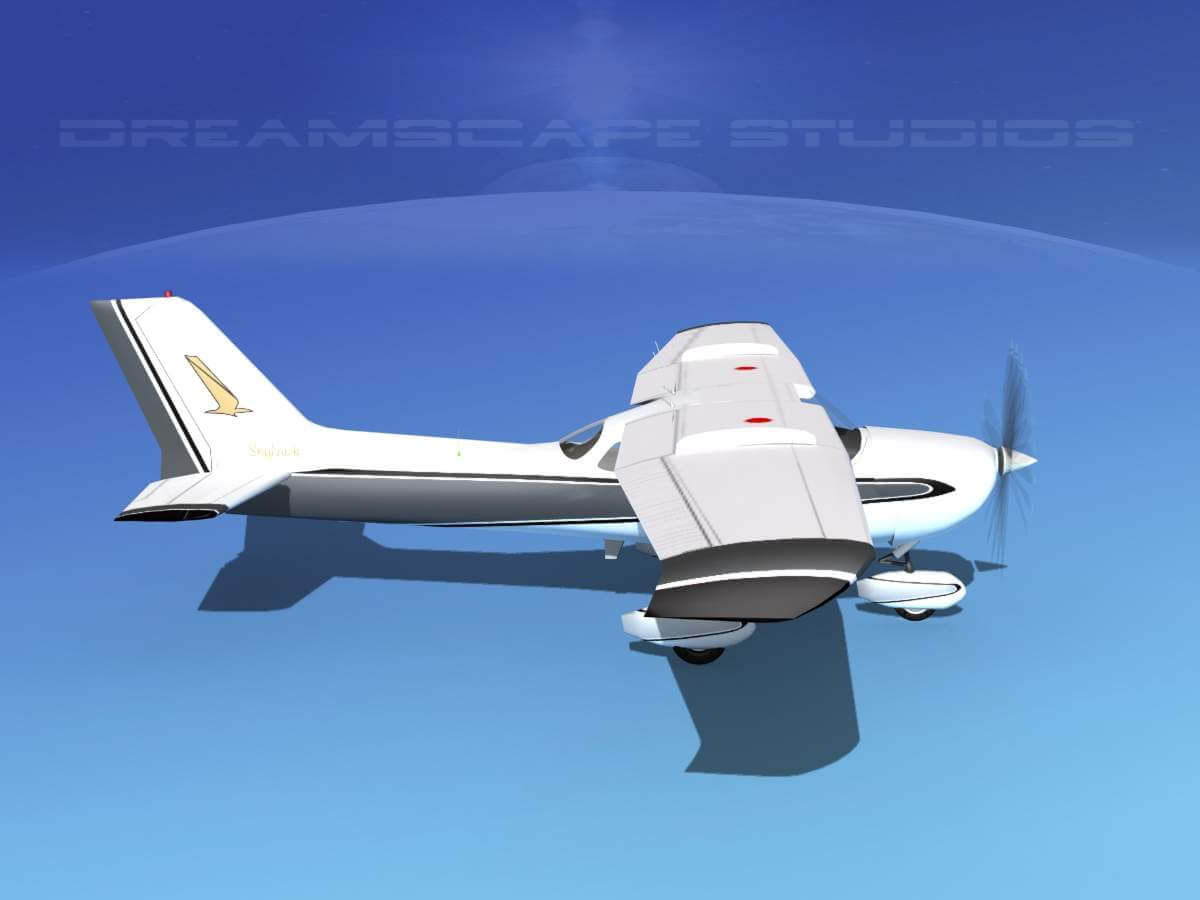 Cessna 172 Skyhawk 1976 STOL V04 - 3D Model by Dreamscape Studios