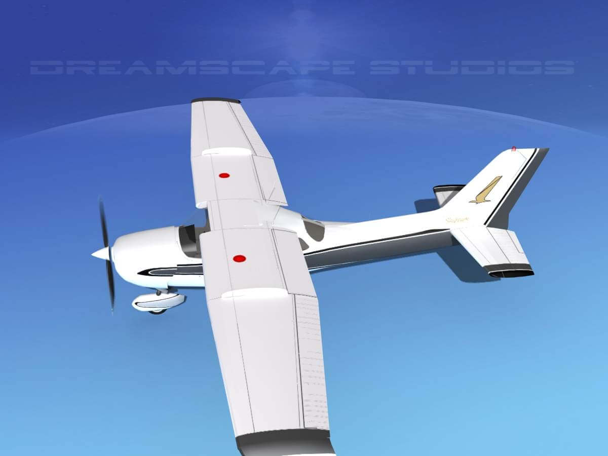 Cessna 172 Skyhawk 1976 STOL V04 - 3D Model by Dreamscape Studios