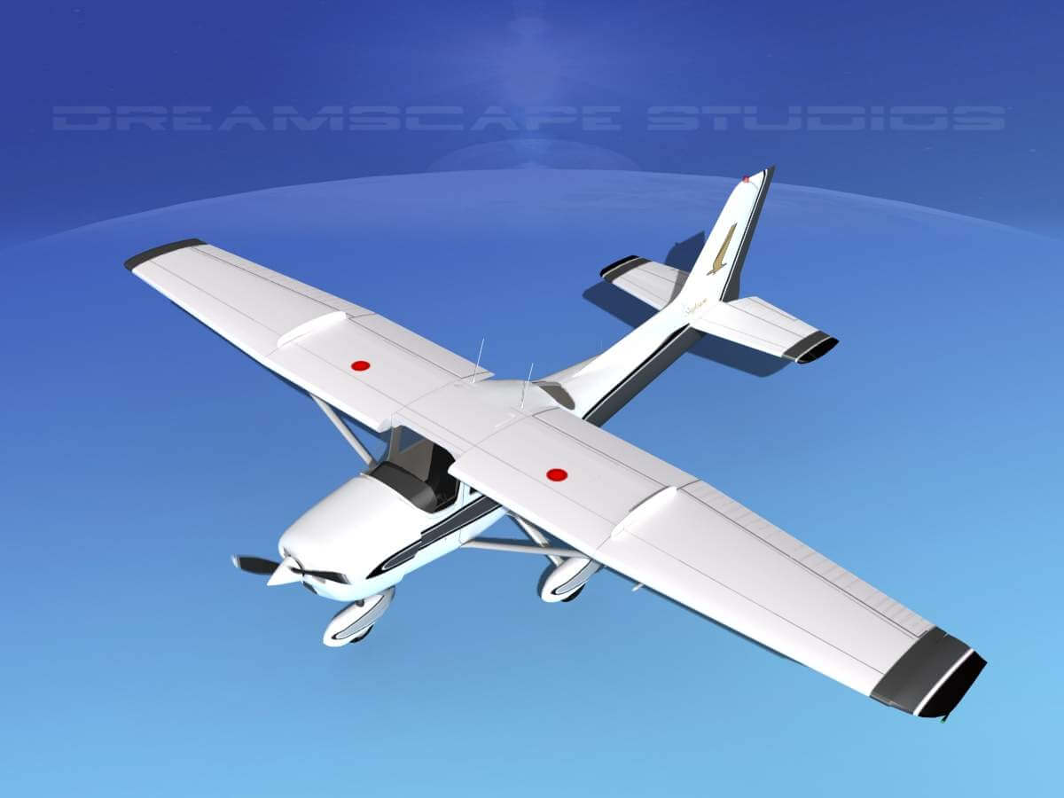 Cessna 172 Skyhawk 1976 STOL V04 - 3D Model by Dreamscape Studios