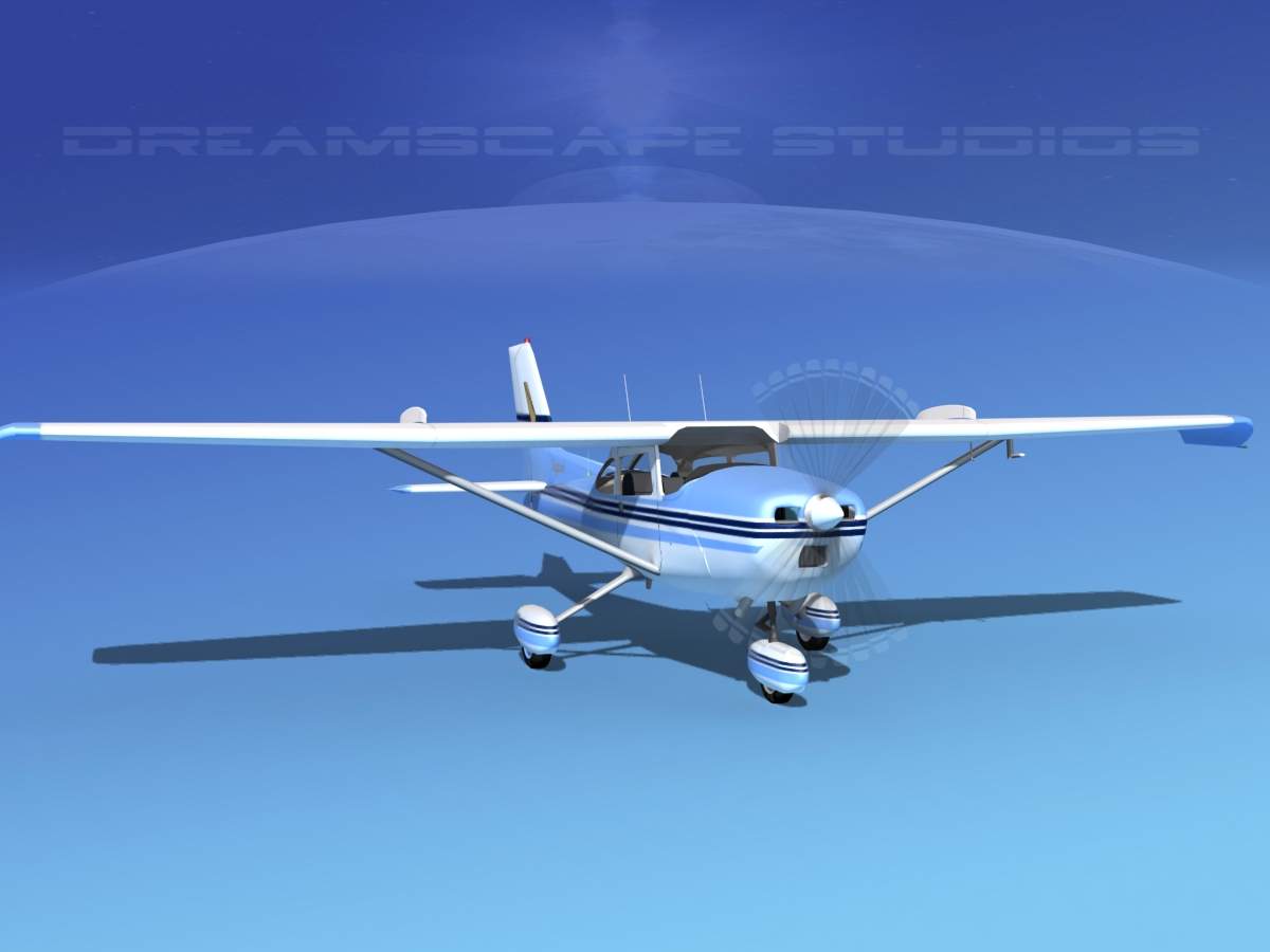 Cessna 172 Skyhawk 1976 STOL V06 - 3D Model by Dreamscape Studios