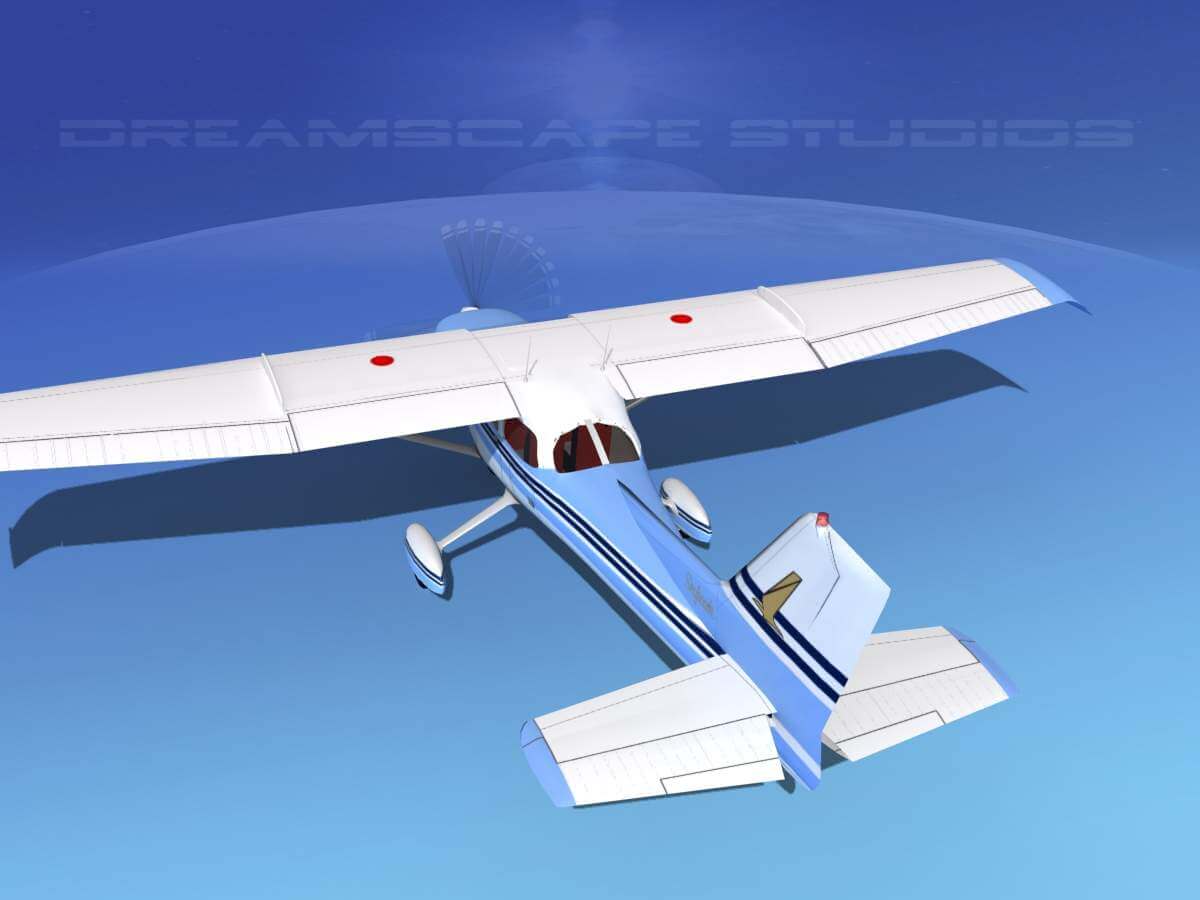 Cessna 172 Skyhawk 1976 STOL V06 - 3D Model by Dreamscape Studios