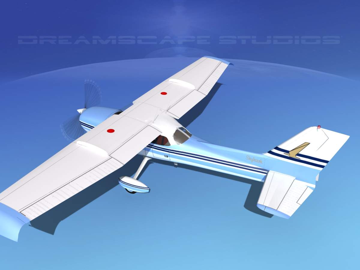 Cessna 172 Skyhawk 1976 STOL V06 - 3D Model by Dreamscape Studios