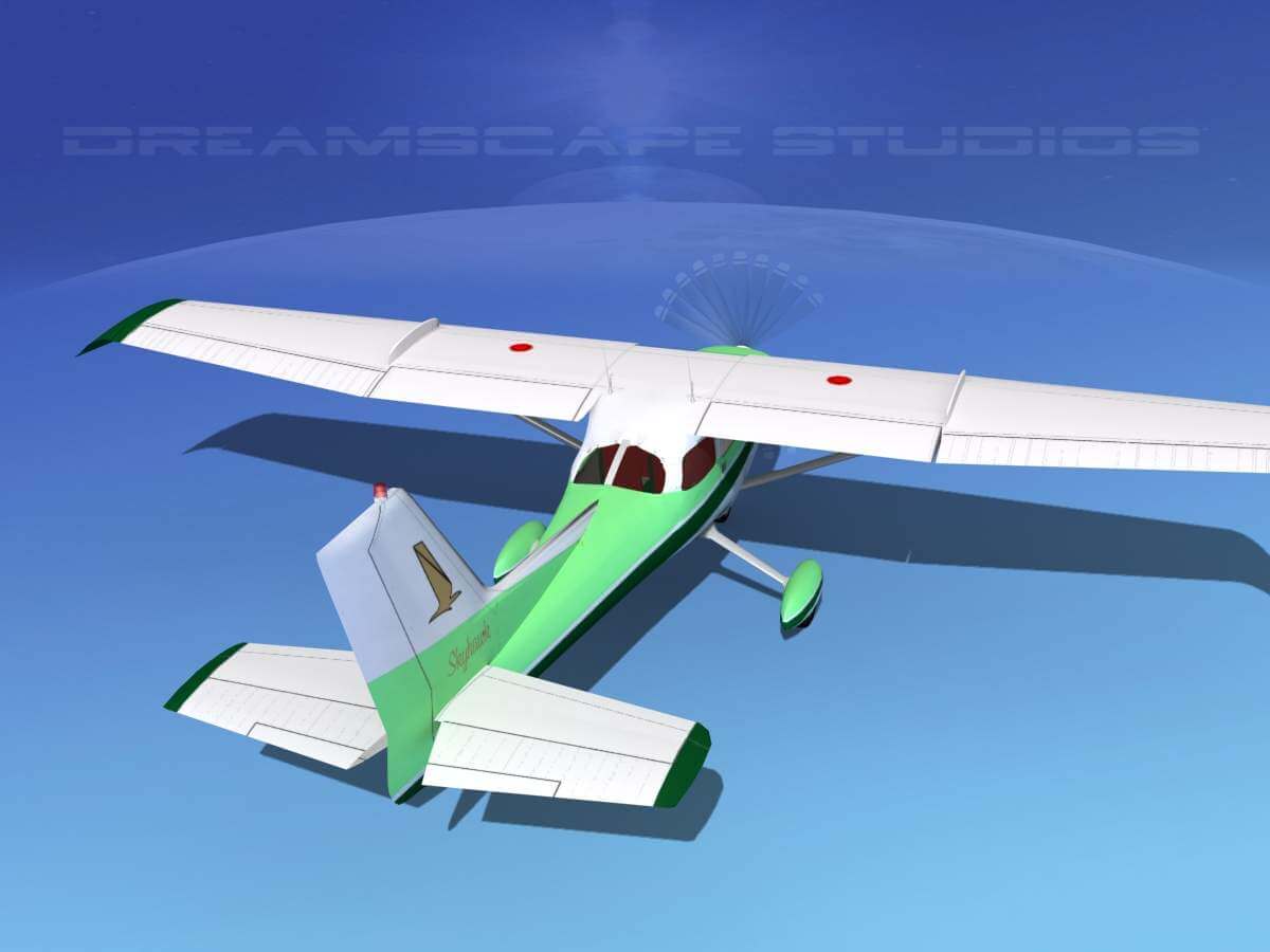 Cessna 172 Skyhawk 1976 STOL V07 - 3D Model by Dreamscape Studios