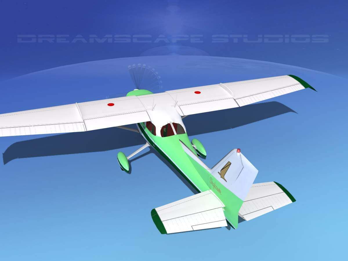 Cessna 172 Skyhawk 1976 STOL V07 - 3D Model by Dreamscape Studios
