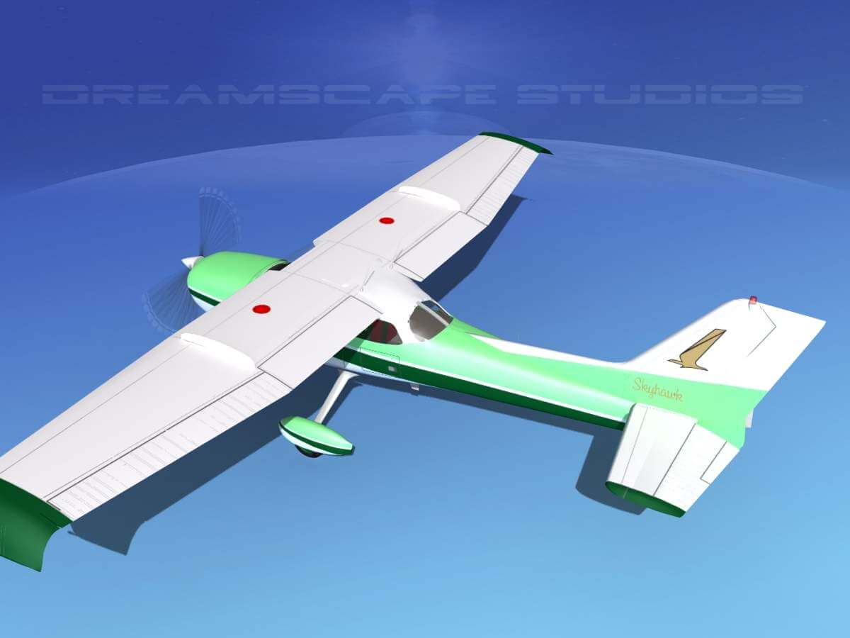 Cessna 172 Skyhawk 1976 STOL V07 - 3D Model by Dreamscape Studios