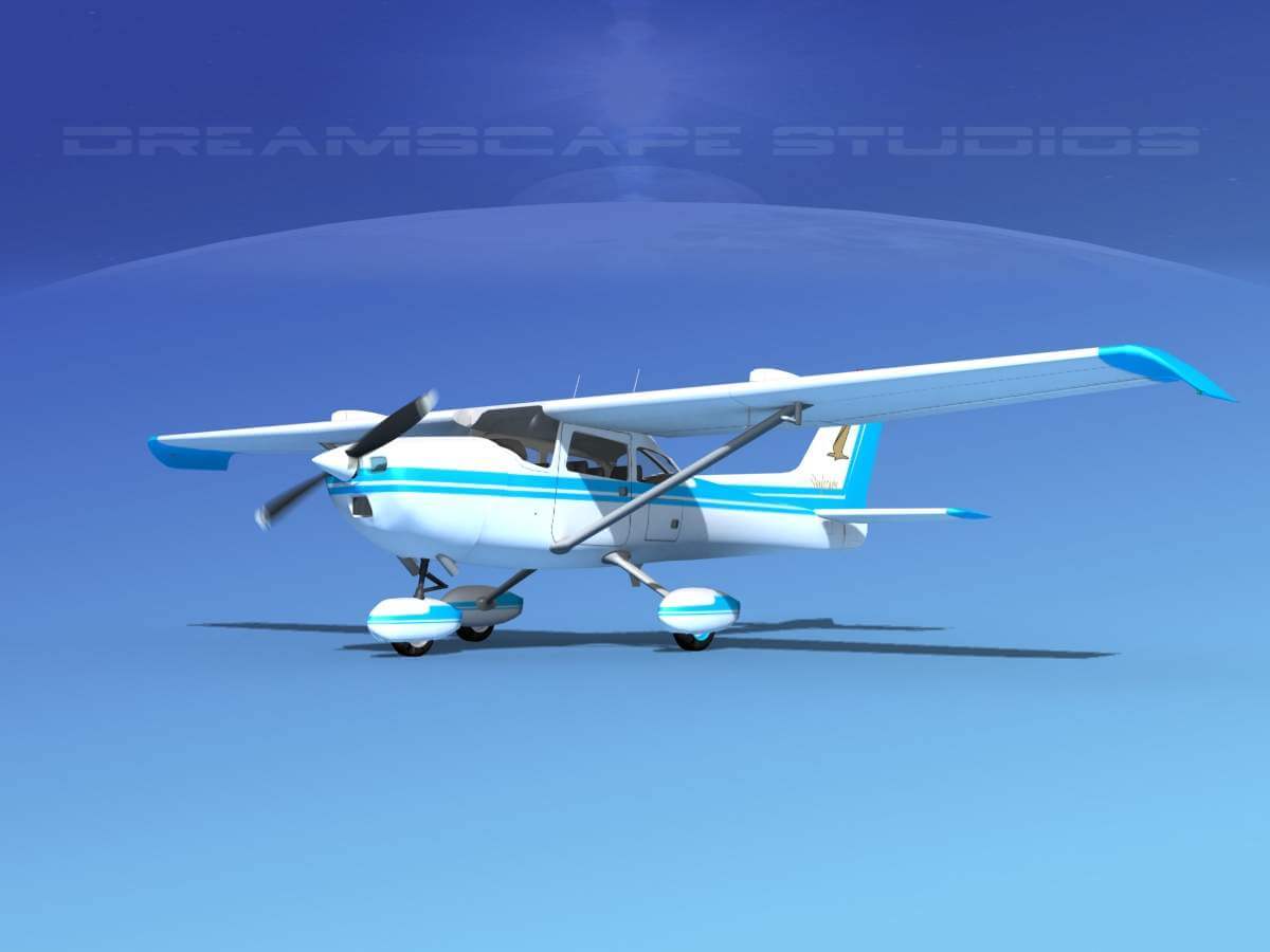 Cessna 172 Skyhawk 1976 STOL V08 - 3D Model by Dreamscape Studios