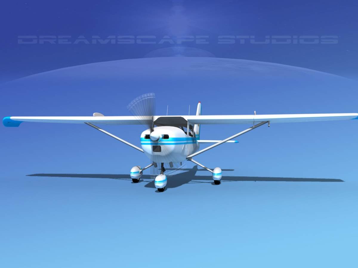 Cessna 172 Skyhawk 1976 STOL V08 - 3D Model by Dreamscape Studios