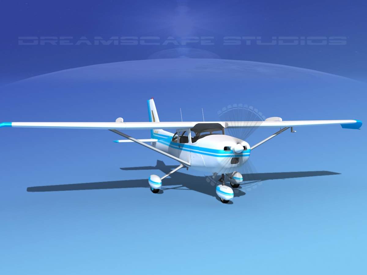 Cessna 172 Skyhawk 1976 STOL V08 - 3D Model by Dreamscape Studios