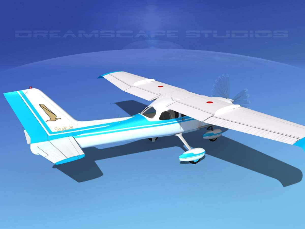Cessna 172 Skyhawk 1976 STOL V08 - 3D Model by Dreamscape Studios