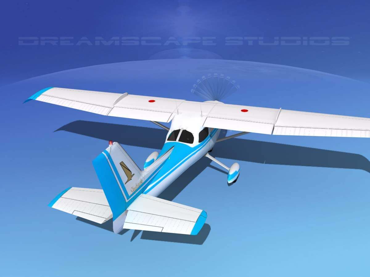 Cessna 172 Skyhawk 1976 STOL V08 - 3D Model by Dreamscape Studios