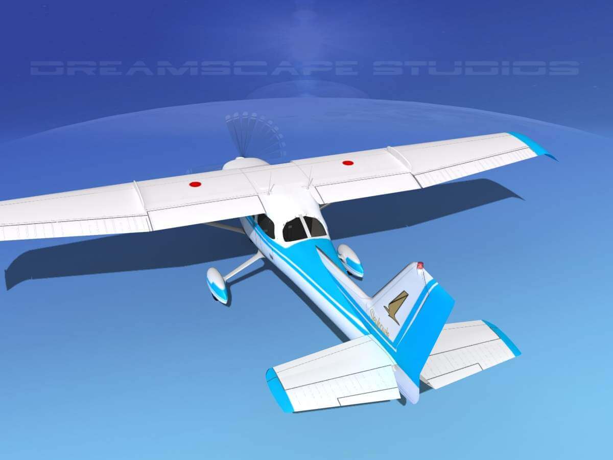 Cessna 172 Skyhawk 1976 STOL V08 - 3D Model by Dreamscape Studios