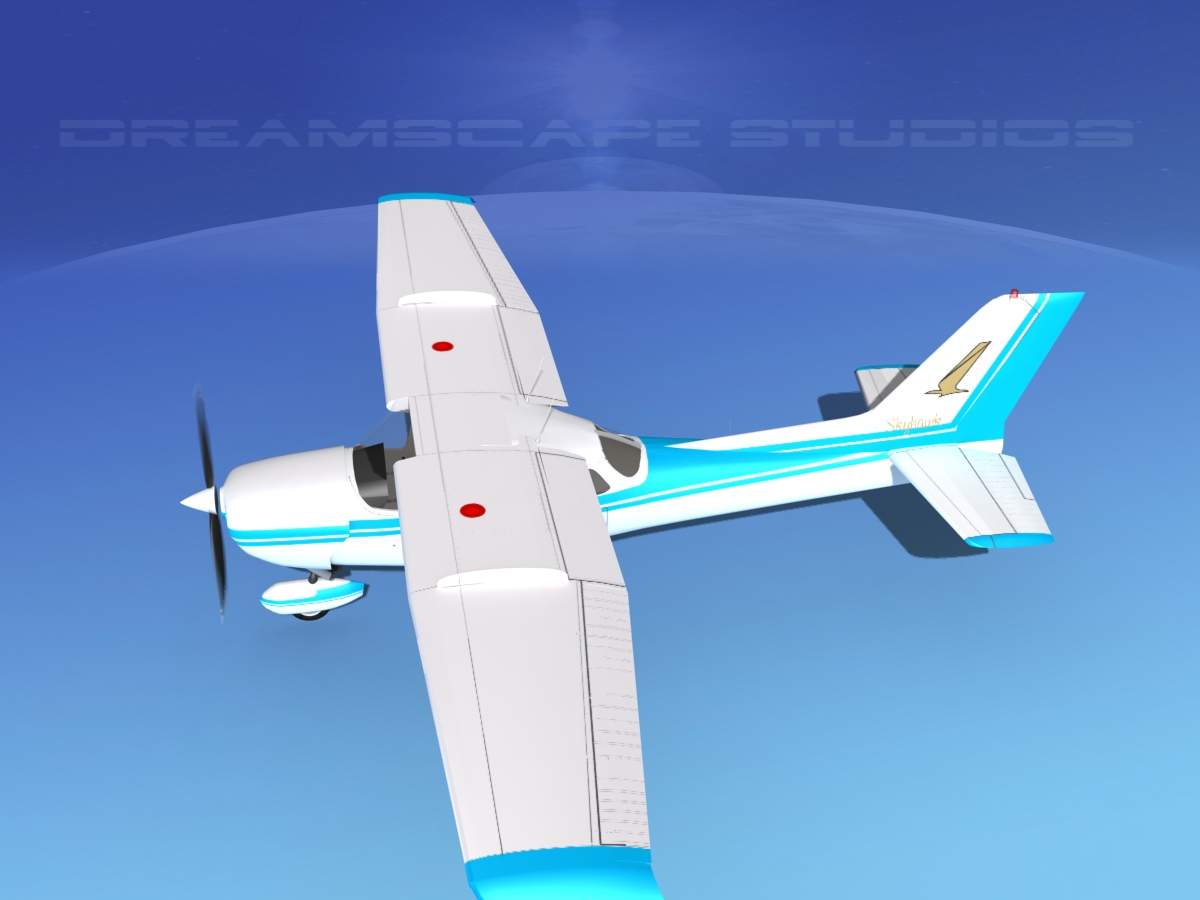 Cessna 172 Skyhawk 1976 STOL V08 - 3D Model by Dreamscape Studios