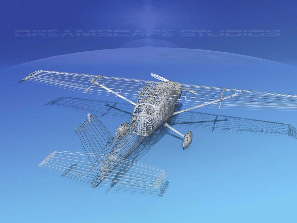 Cessna 172 Skyhawk 1976 STOL V10 - 3D Model by Dreamscape Studios