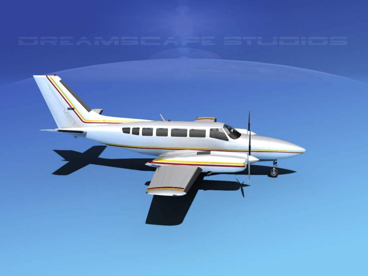 Cessna 404 Titan Courier V02 - 3D Model by Dreamscape Studios
