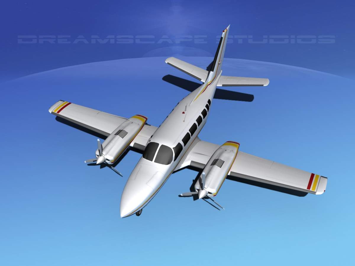 Cessna 404 Titan Courier V02 - 3D Model by Dreamscape Studios