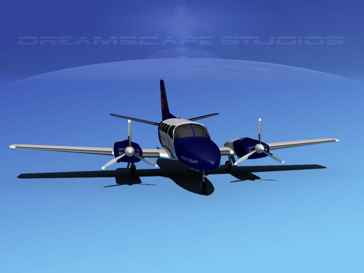 Cessna 404 Titan Med Flight - 3D Model by Dreamscape Studios