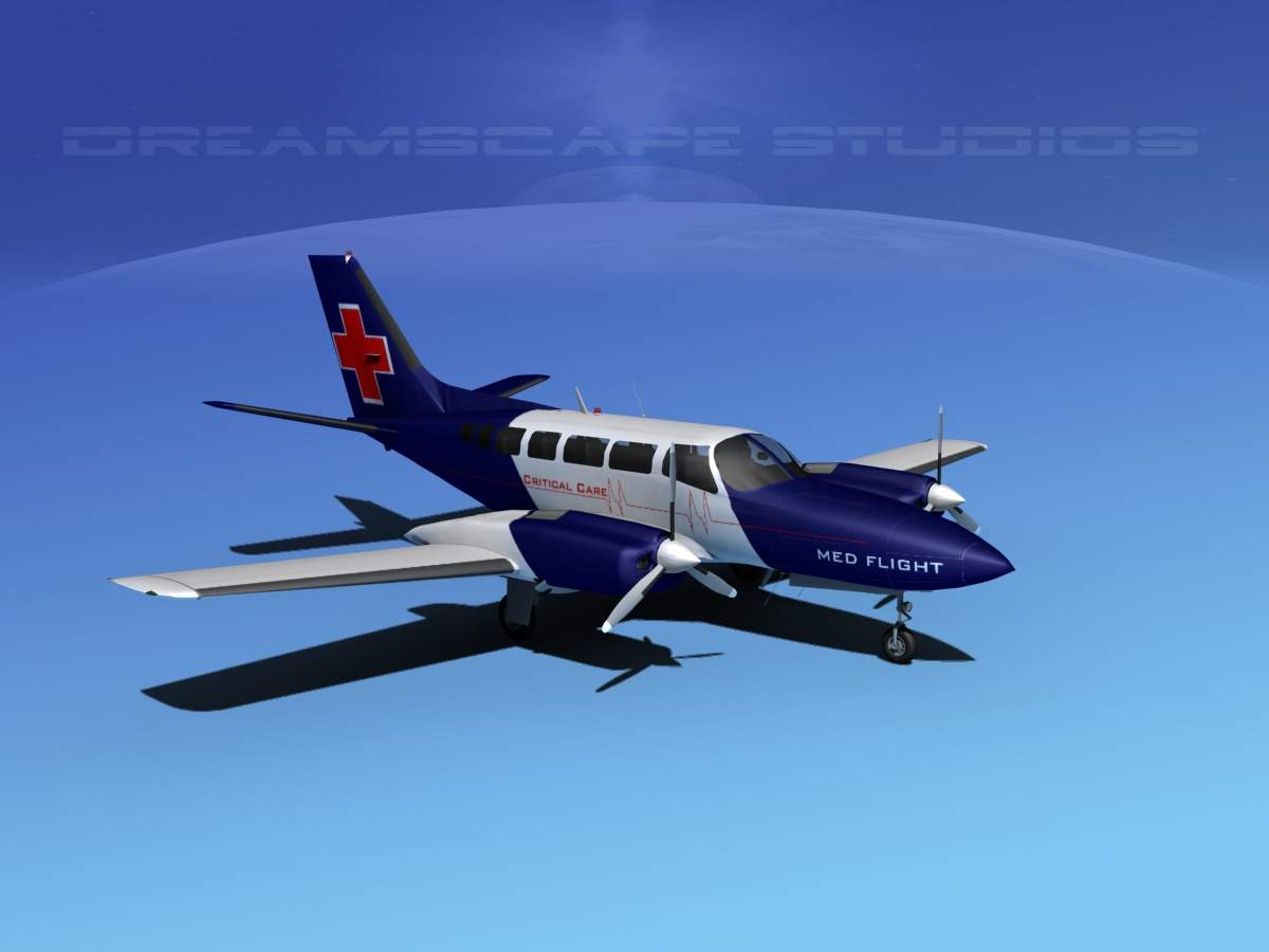 Cessna 404 Titan Med Flight - 3D Model by Dreamscape Studios