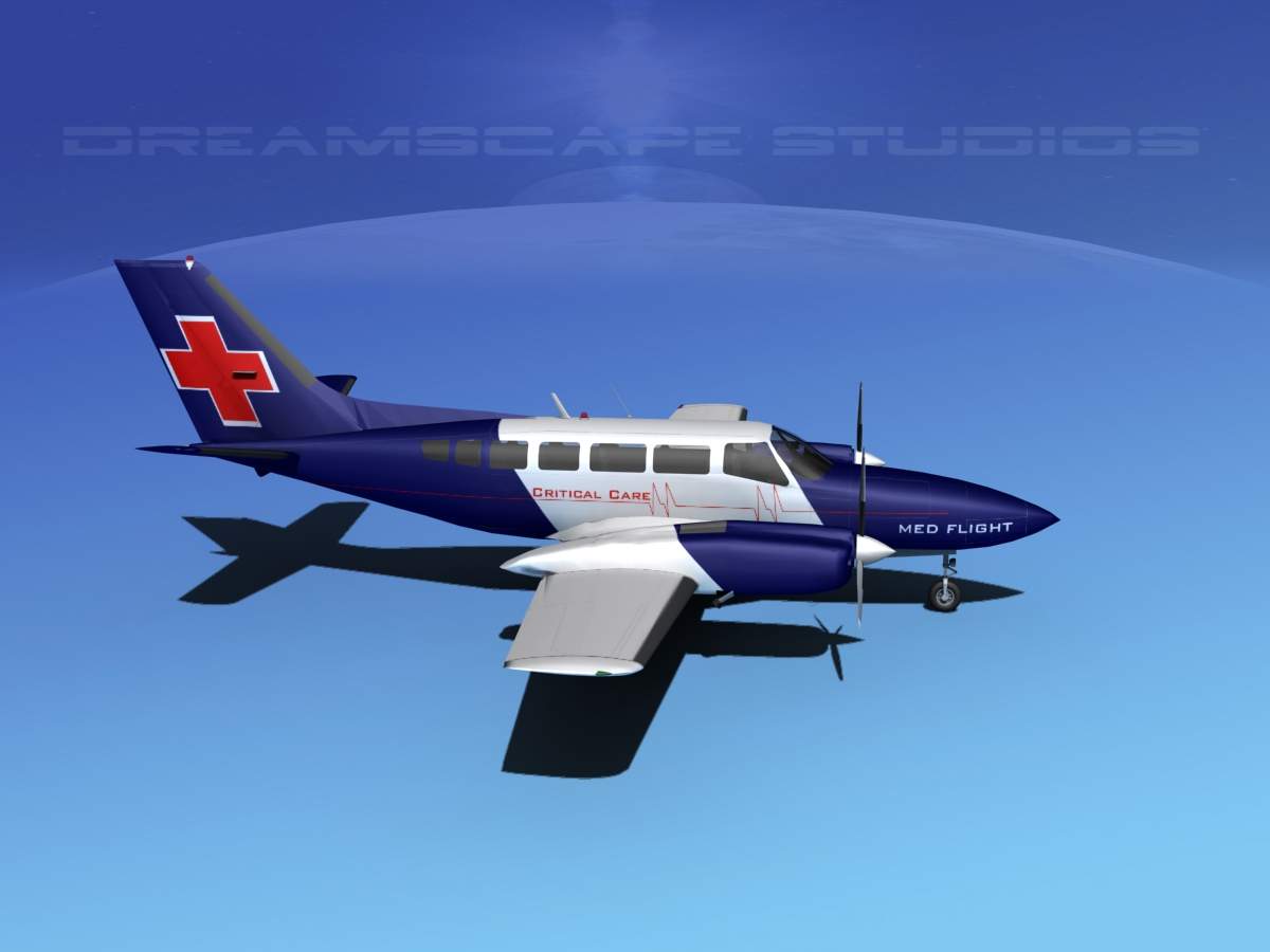 Cessna 404 Titan Med Flight - 3D Model by Dreamscape Studios