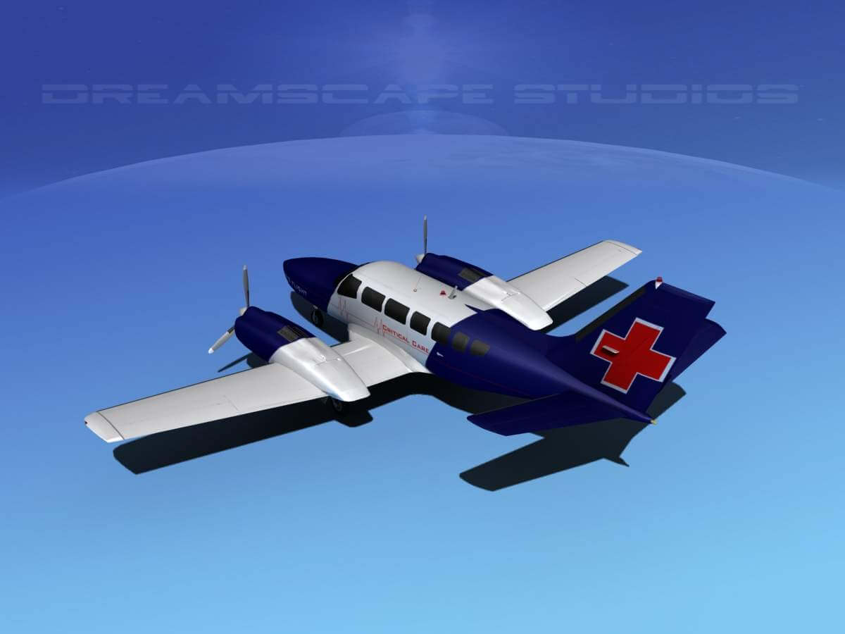 Cessna 404 Titan Med Flight - 3D Model by Dreamscape Studios