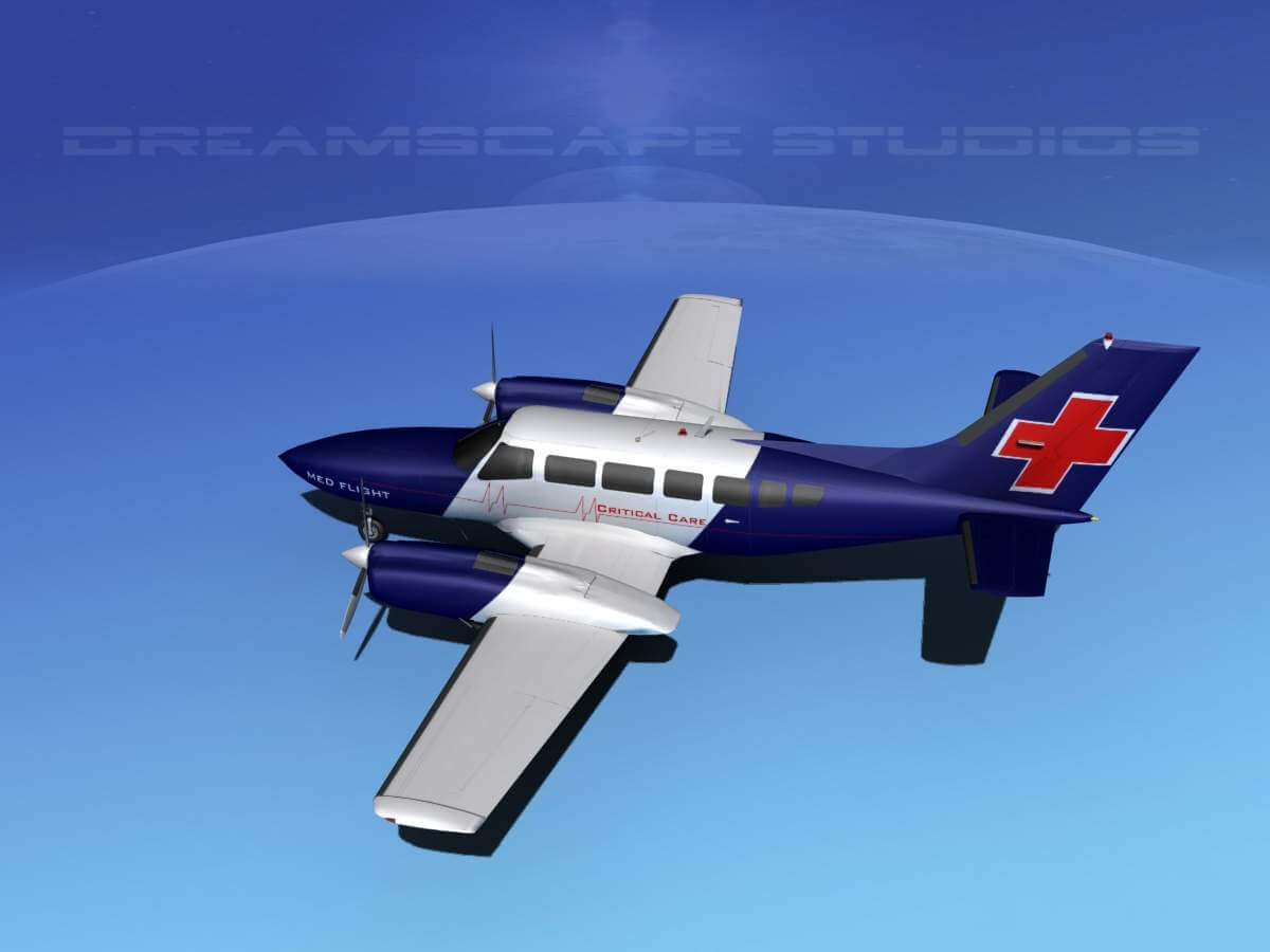 Cessna 404 Titan Med Flight - 3D Model by Dreamscape Studios