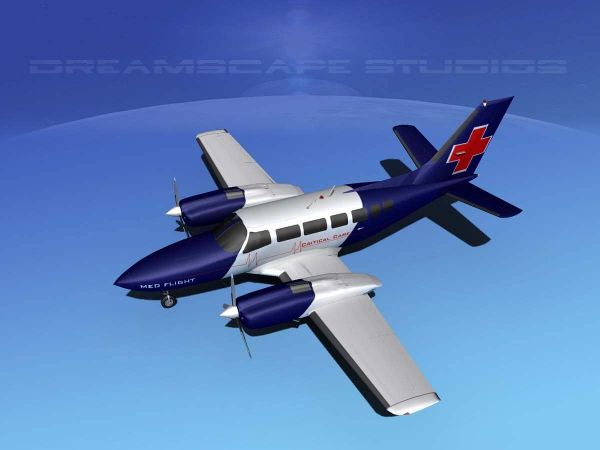 Cessna 404 Titan Med Flight - 3D Model by Dreamscape Studios