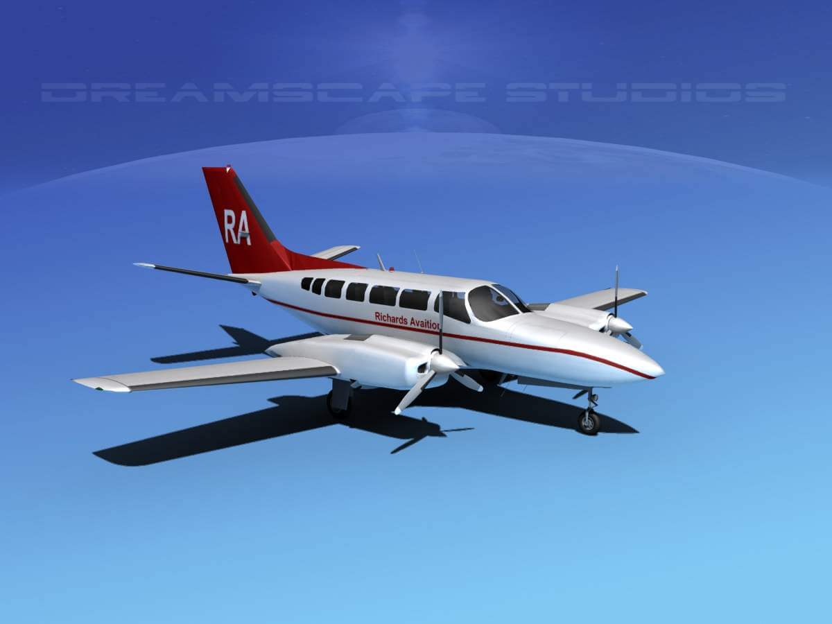 Cessna 404 Titan Richards Aviation - 3D Model by Dreamscape Studios