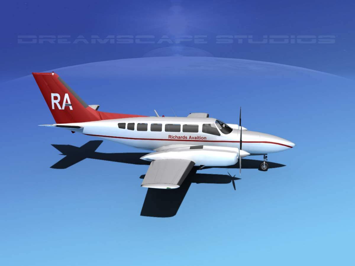 Cessna 404 Titan Richards Aviation - 3D Model by Dreamscape Studios