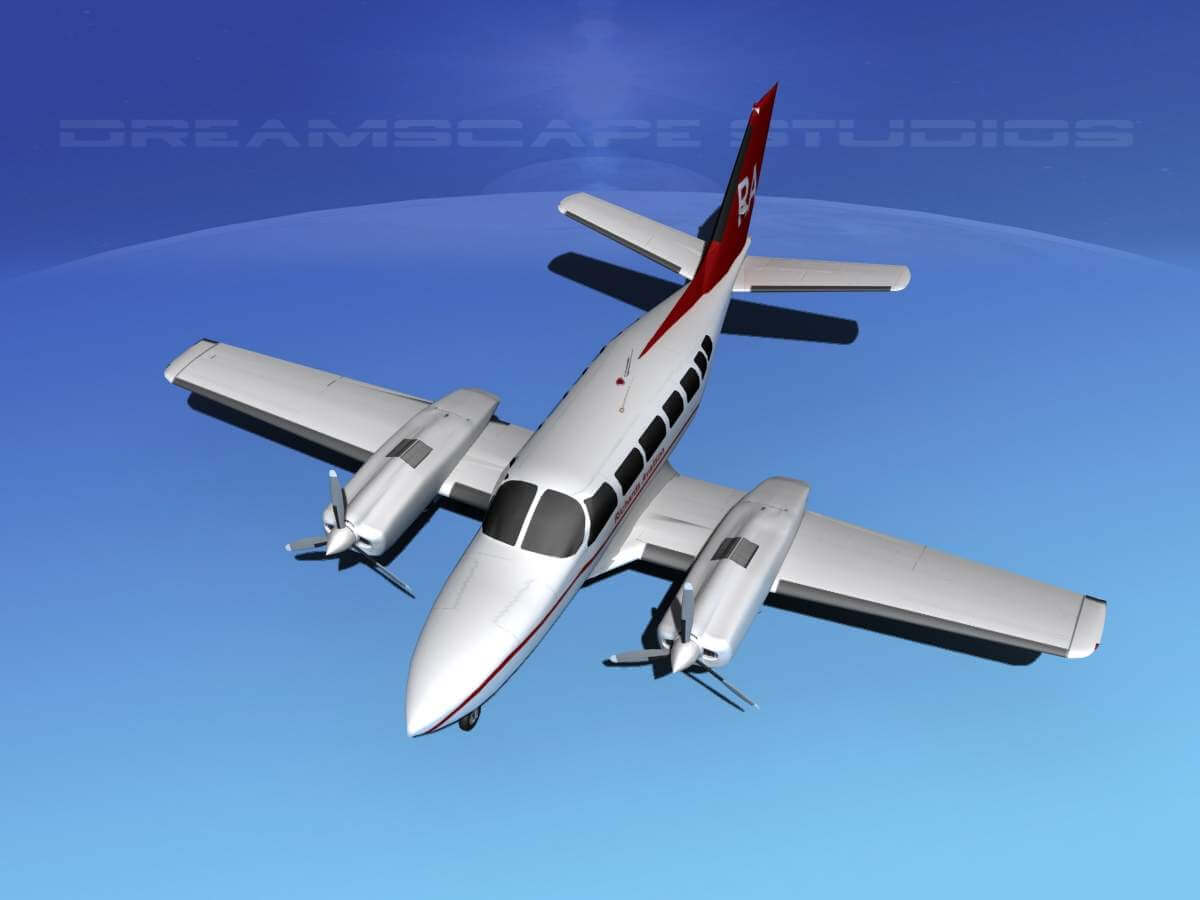 Cessna 404 Titan Richards Aviation - 3D Model by Dreamscape Studios