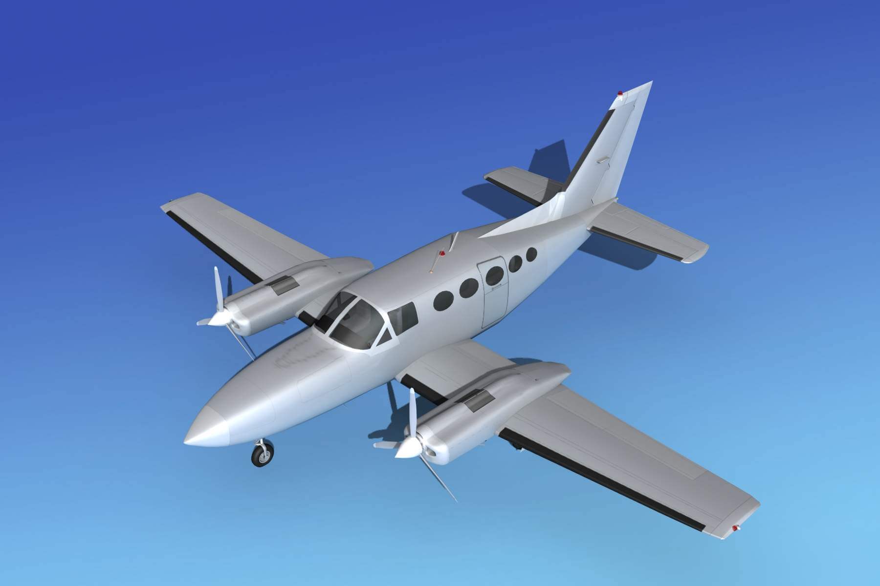 Cessna 414 Chancellor Bare Metal - 3D Model by Dreamscape Studios