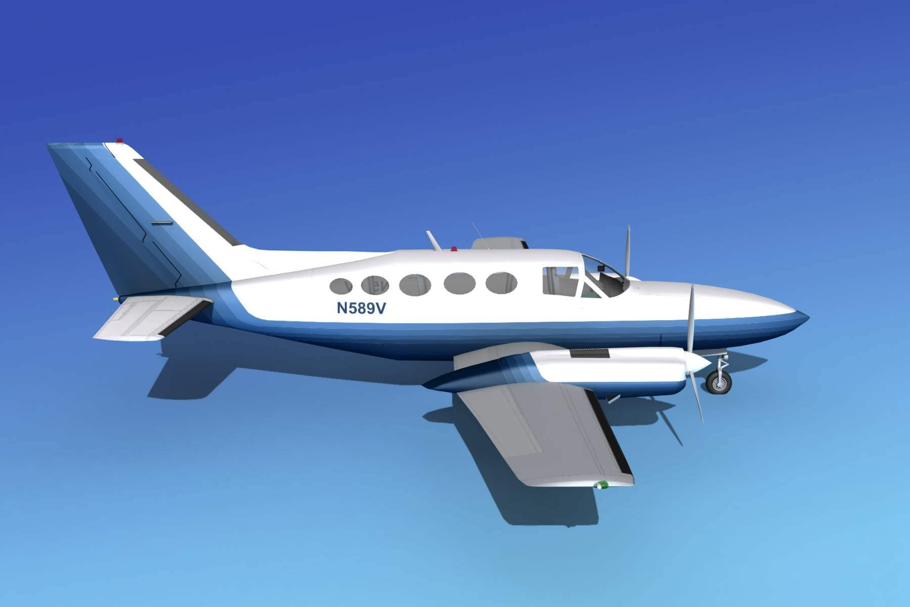 Cessna 414 Chancellor V14 - 3D Model by Dreamscape Studios