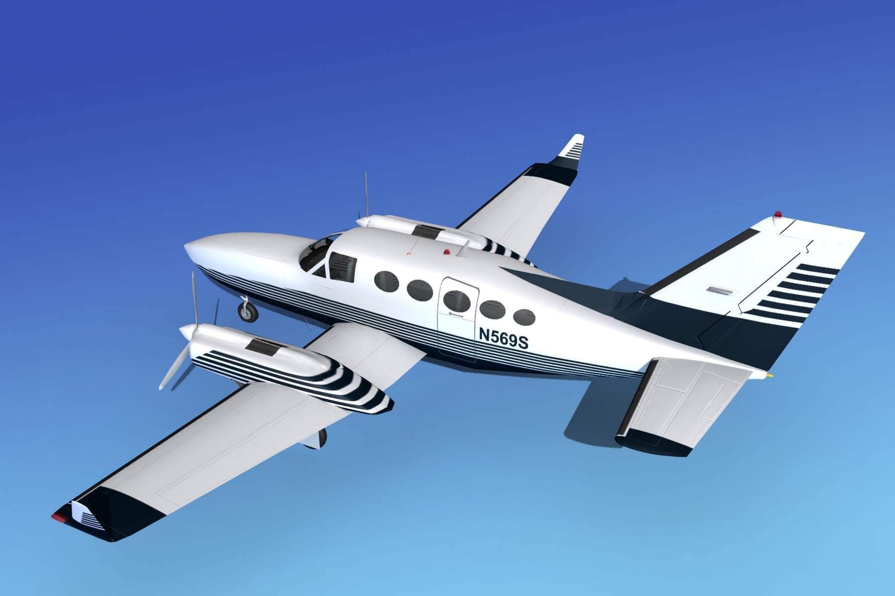 Cessna 414 Chancellor VWL01 - 3D Model by Dreamscape Studios